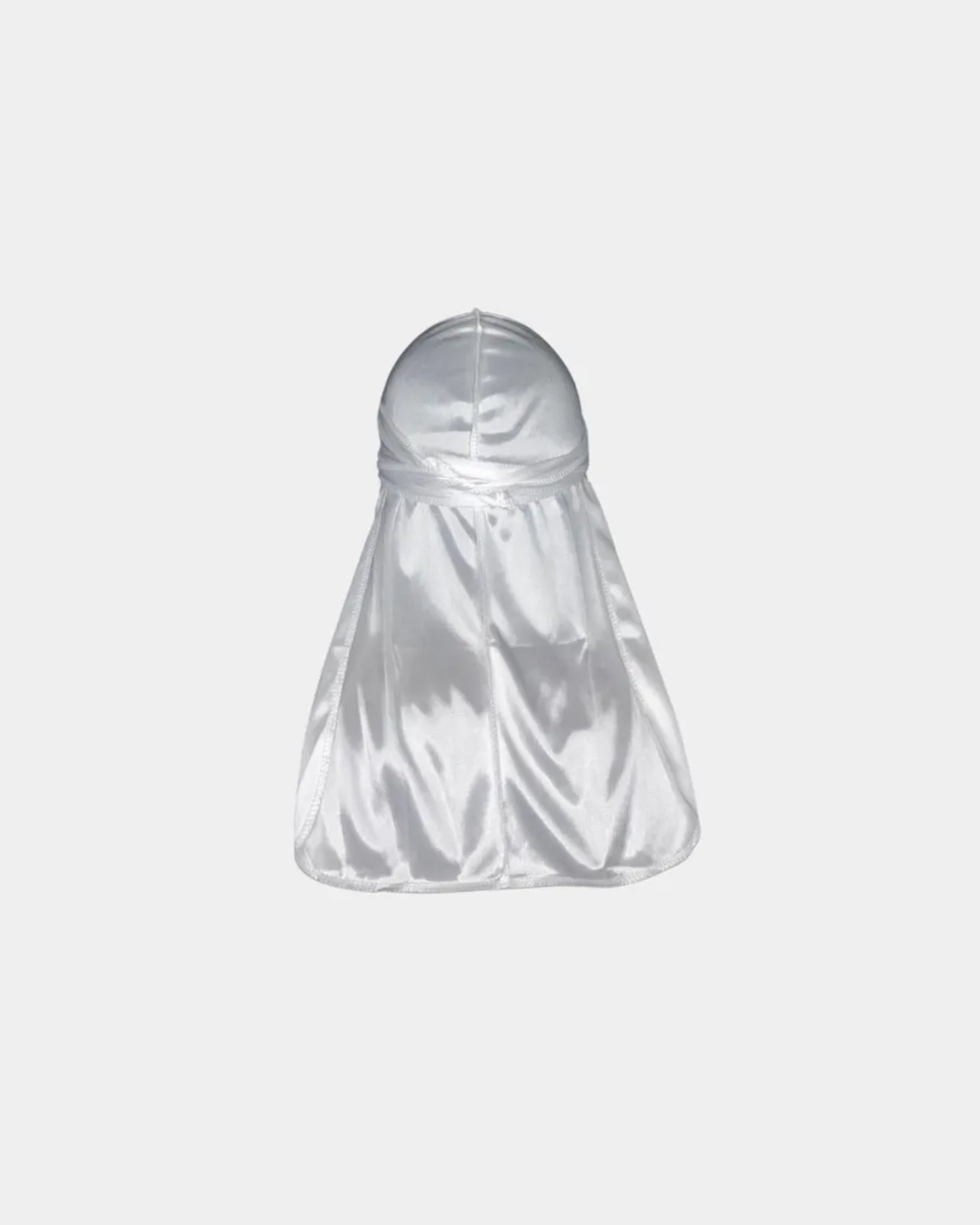 Silk-Satin Durag “Snow” – TUG OF LOOKS